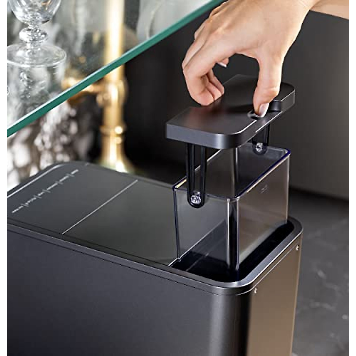 Café Affetto Automatic Espresso Machine | Brew in 90 Seconds | 20 Bar Pump Pressure for Balanced Extraction | Five Adjustable Grind Size Levels | WiFi Connected for Drink Customization | Matte Black