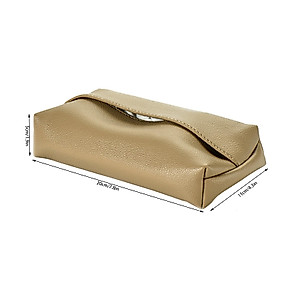 Stylish Tissue Box Pu Tissue Organizer Rectangle Napkin Dispenser and Stylish Home Napkin Holder for Vanity Bedroom Dressers Tables Gifts Modern Tissue Box (Color : Brown)
