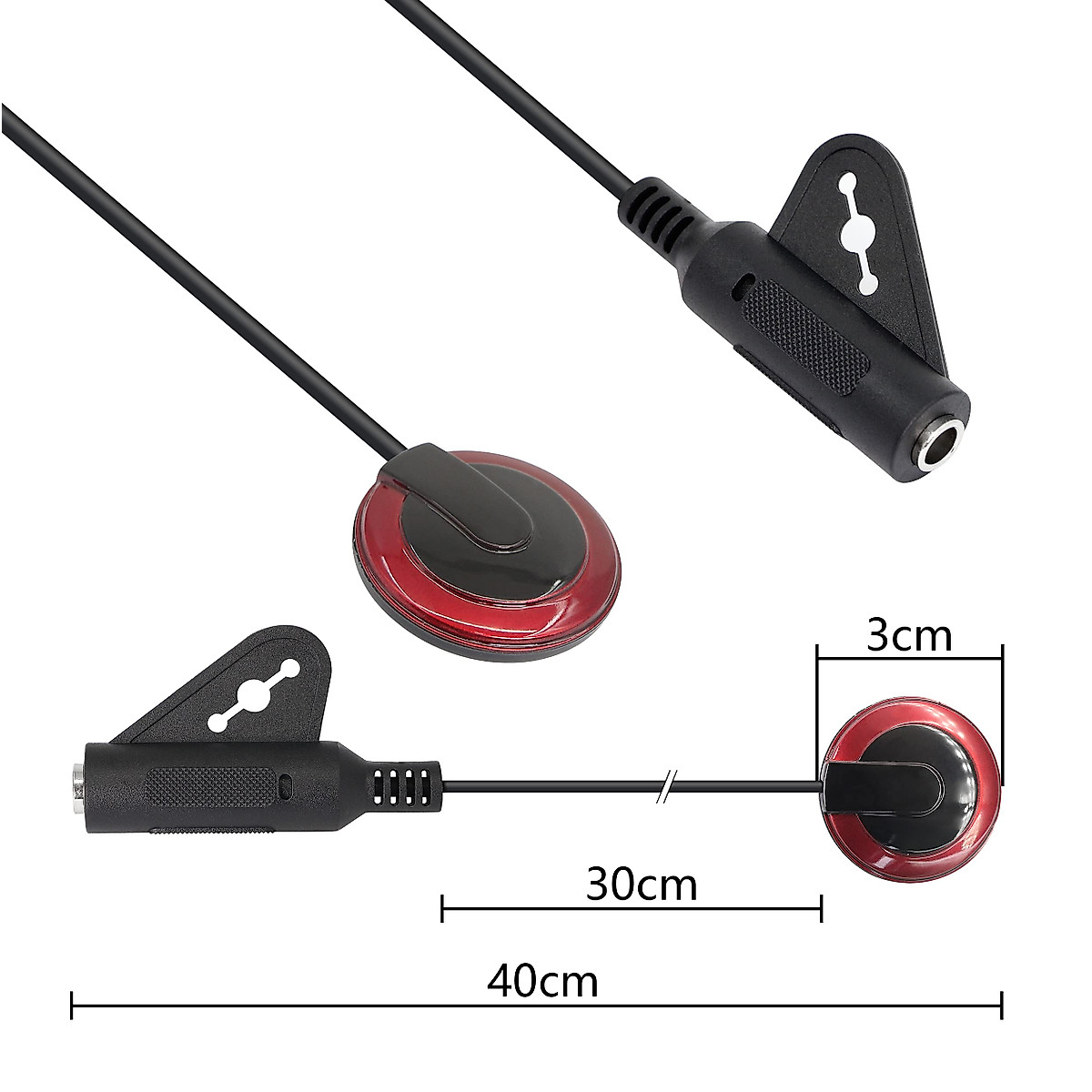 YACSEJAO Contact Microphone Piezo Pickup Violin Microphone Pickup for Guitar, Ukulele, Violin, Mandolin, Banjo, Kalimba, Bass & Acoustic Electric Transducer with Cable