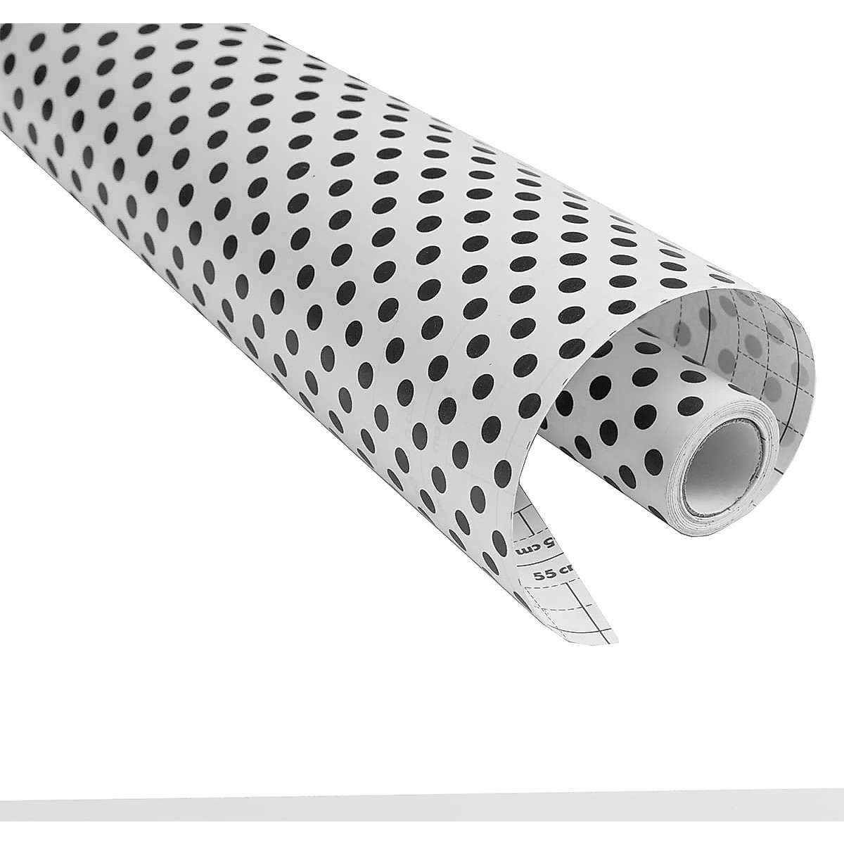 Self Adhesive Vinyl Black White Polka Dots Contact Paper Shelf Liner for Cabinets Dresser Drawer Furniture Wall Arts Crafts Decal 17.7X117 Inches