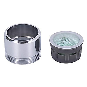 2 Pack 2.2 GPM Sink Faucet Aerator, Male and Female Dual Thread Aerator, Regular/Standard Size, Chrome by NIDAYE
