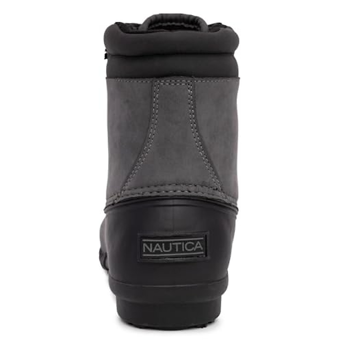 Nautica Mens Duck Boots - Waterproof Shell Insulated Snow & Rain Boot - Winter Shoe - Channing-Charcoal/Black-12