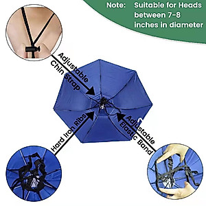 Fishing Umbrella Hats Gardening Folding Umbrella Hat HeadwearSun Rain Cap Adjustable Multifunction Outdoor Headwear