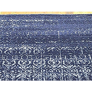 Unique Loom Del Mar Collection Area Rug-Transitional Inspired with Modern Contemporary Design, Rectangular 5' 1" x 8' 0", Blue/Navy Blue