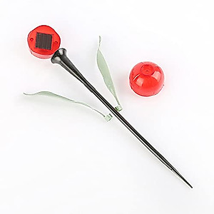 1Pc LED Solar Lights Tulip Flower Shape Powered Waterproof Tube Lawn Standing Decor Garden Yard Home Party Bini
