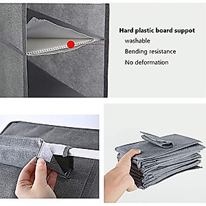 Hanging Shoe Shelves, 10 Shelves Hanging Shoe Organizer for Closet, Shoes Holder Storage Shelves, Shoe Storage Hanging Shoe Holder, Breathable No-Wover Fabric for Shoes, Closet and Baby Things, 2 pack