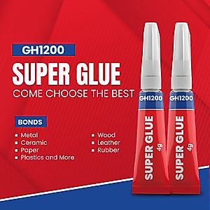 4 Gram x 8 Strong Super Glue All Purpose with Anticlog Cap. Super Fast & Strong Adhesive superglue, Cyanoacrylate Glue for Hard Plastics, DIY Crafts and Many More