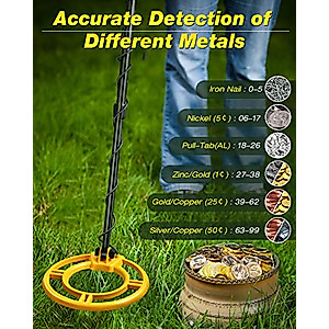 RM RICOMAX Metal Detectors for Adults - Professional Gold Detector for Treasure Hunt, IP68 Waterproof 10" Search Coil, Higher Accuracy with Stong Modes, Adjustable LCD Display with Headphones