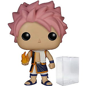 POP Fairy Tail - Natsu Funko Pop! Vinyl Figure (Bundled with Compatible Pop Box Protector Case), Multicolored, 3.75 inches