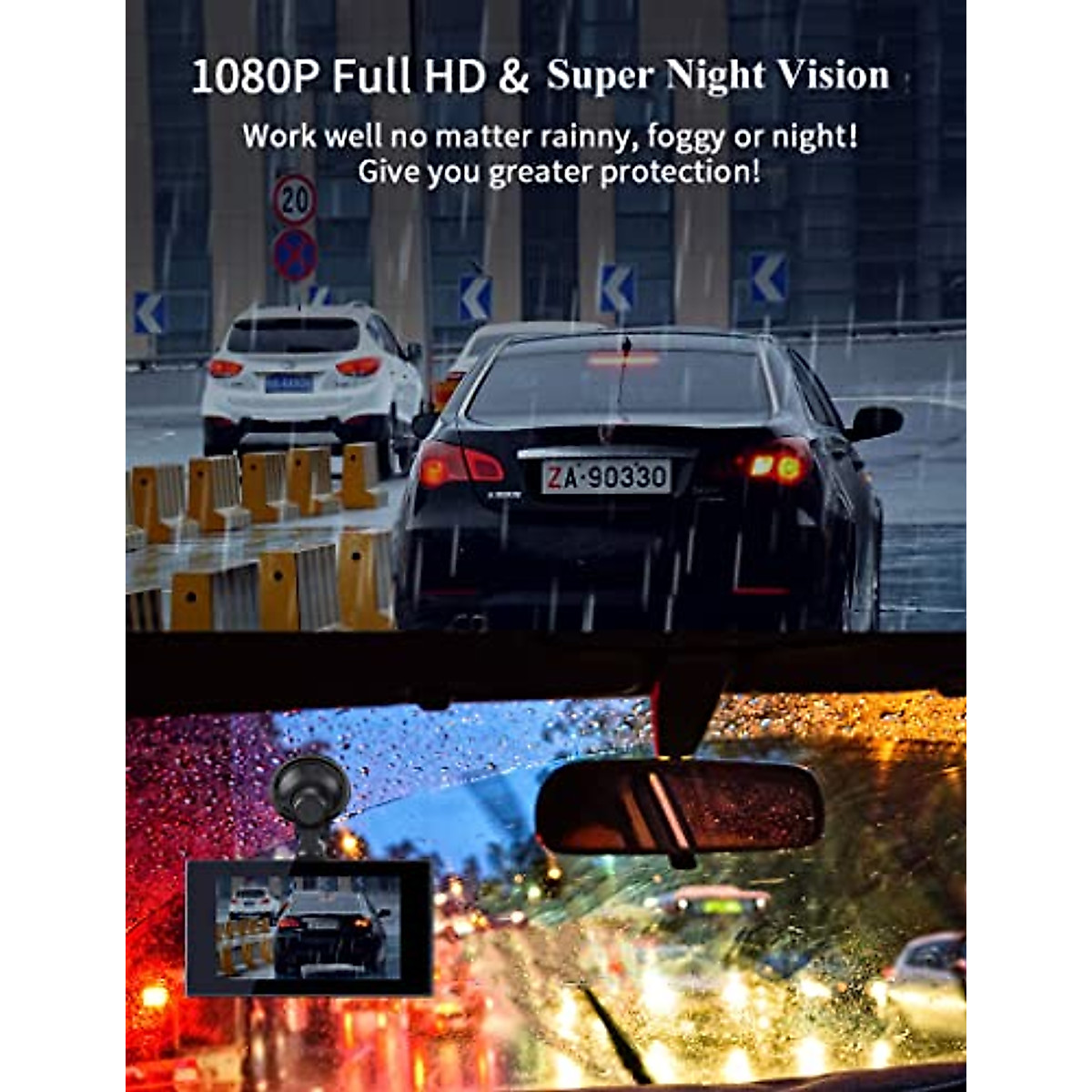 Milerong Dash Camera for Cars, FHD 1080P Mini Dash Cam with Super Night Vision, Portable Dash Cam Front, Small Dash Cam with Parking Mode, Loop Recordinng, Motion Detection,WDR, G-Sensor