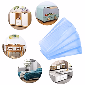 ZZRANYE 8 Pcs Rubbery Clear Table & Bed Leveling Wedges, Home Improvement Kit with Toilet & Hot Tub Shims, DIY Wedge Levelers (10mm)