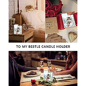 Winter Snowman Candle Holder with Tea Light, Vintage Wood Tealight Candle Stick Holder Pillar Centerpiece, Heart-Shaped Tall Wooden Tea Light Candle Holders Decor Set Winter Christmas Snowflake