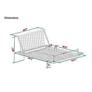 Home Accent Furnishings Queen Modern Wood Spindle Bed - Caramel