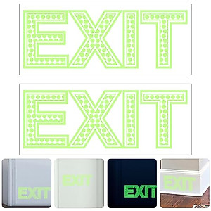 OSALADI 5sets Export Sticker Signs Stickers Exit Sign Protection Sticker Exit Sticker Shopping Mall Exit Decal Sign Sticker Direction Indicator Sticker Glowing Sticker The Pet 2sheets*5