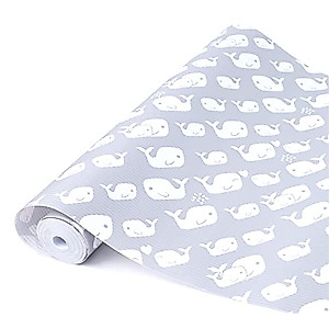 Cabinet Liners Non Slip Waterproof Drawer Shelf Liner 12 Inch Wide X 20 Ft Whale Pattern Non Adhesive Oil-Proof Liners for Kitchen Refrigerator Wire Shelf Pantry Thicken Rotective Cupboard Mat