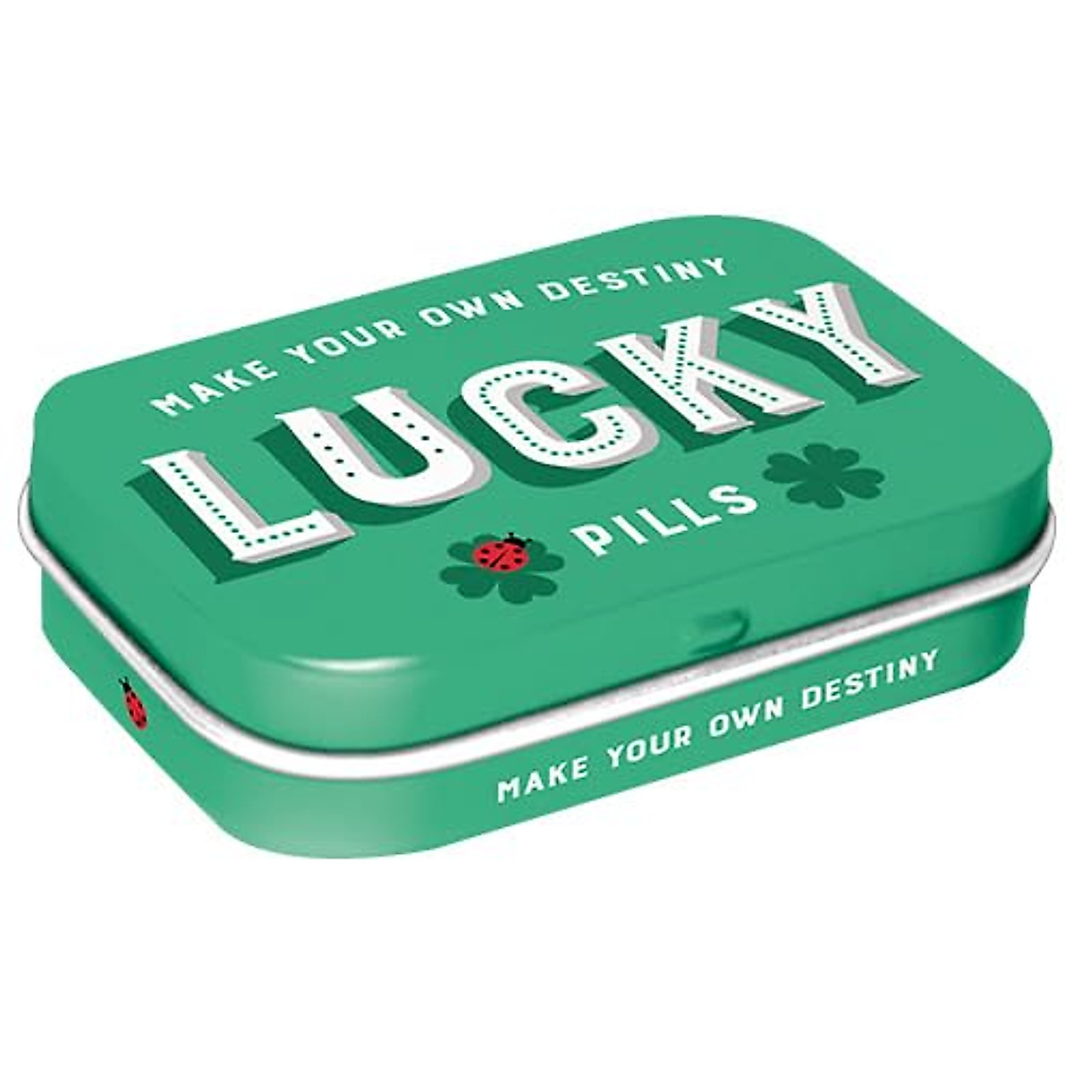 Nostalgic-Art Aqua Green Pill Dispenser, 1 Compartment, Rectangle, Sturdy, Reusable, Compact, 4 x 6 x 2 cm, 1 Count