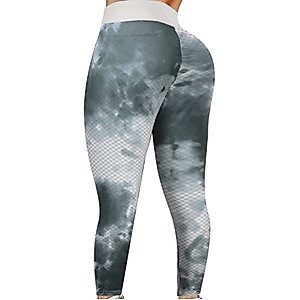 Bblulu 2 Pack High Waist Leggings for Women Anti Cellulite Textured Yoga Pants Scrunch Booty Lifting Workout Tights for Women