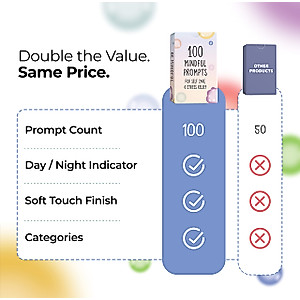 BEST 100 Mindful Prompts for Self Care & Stress Relief | Cards to Reduce Anxiety & Increase Relaxation | Perfect Mindfulness Gift | Beyond Positive Affirmations | Meditations For Kids, Teens, & Adults