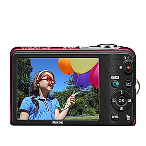 Nikon COOLPIX L30 20.1 MP Digital Camera with 5x Zoom NIKKOR Lens and 720p HD Video (Red) (Discontinued by Manufacturer)