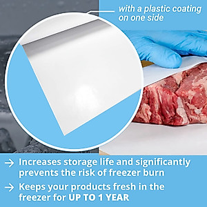 IDL Packaging 18" x 150' Mini Freezer Paper Roll for Meat and Fish - Plastic Coated Freezer Wrap for Maximum Protection - Safer Choice Than Wax Paper - Wrapping and Freezing Food