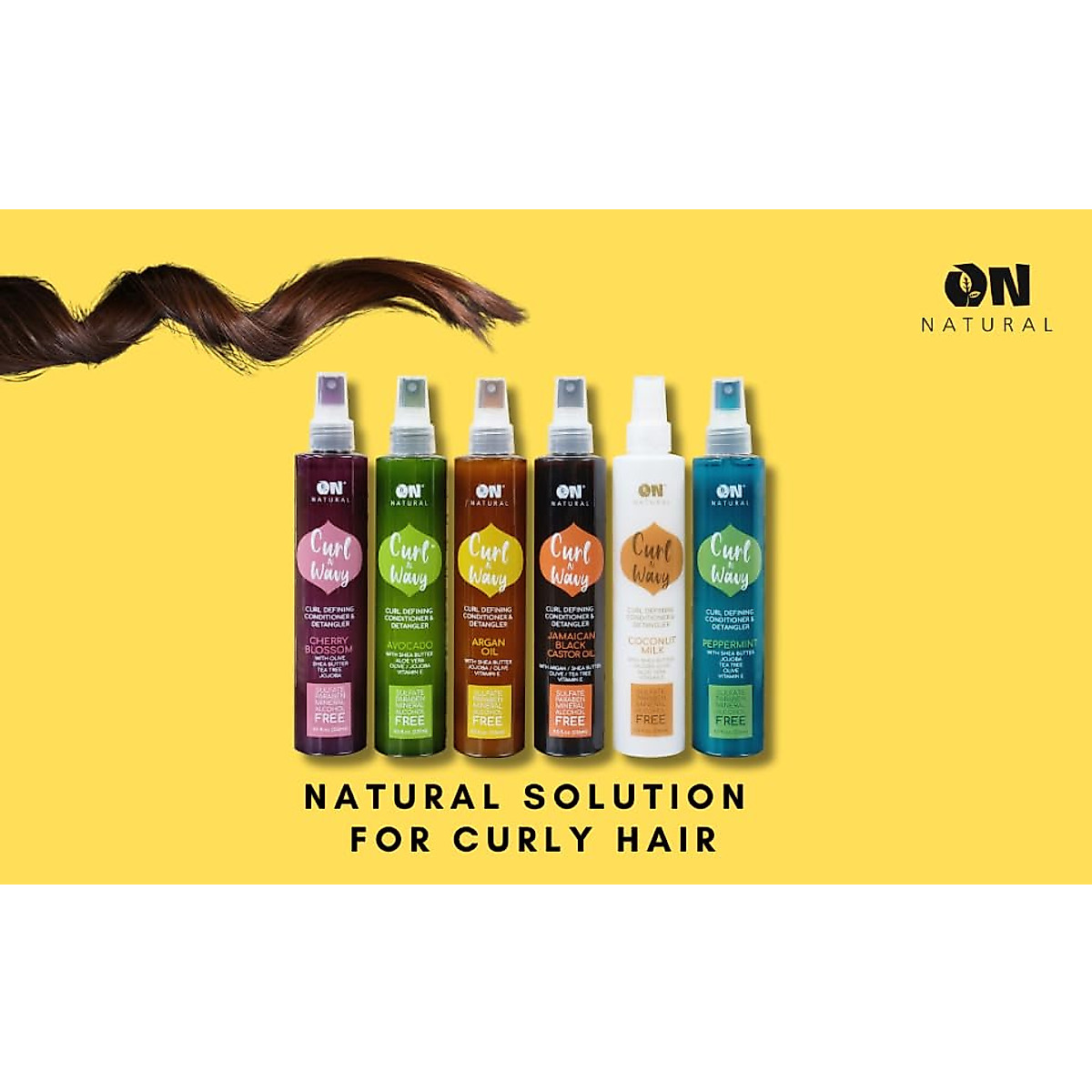 ON NATURAL CURL-N-WAVY CURL DEFINING CONDITIONER & DETANGLER [JAMAICAN BLACK CASTOR OIL] 8 OZ