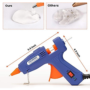 Gluerious Full Size Hot Glue Gun Kit, 60W/100W Dual Temp Glue Gun with 15 Large Hot Glue Sticks for Crafts, DIY, & Industrial Heavy duty.