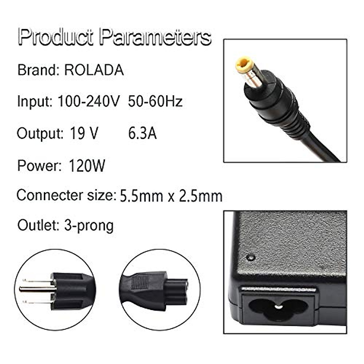 120W Laptop Ac Adapter Charger Power Cord Supply for MSI- Laptop CX62 GE60 GE60K GE62 GE70 GE70K GE72 GP60 GP70 GP72 GS60 GS70 MS-16GA Stealth MS-1756 MS-1757 MS-1771 MS163A E7235 E7405
