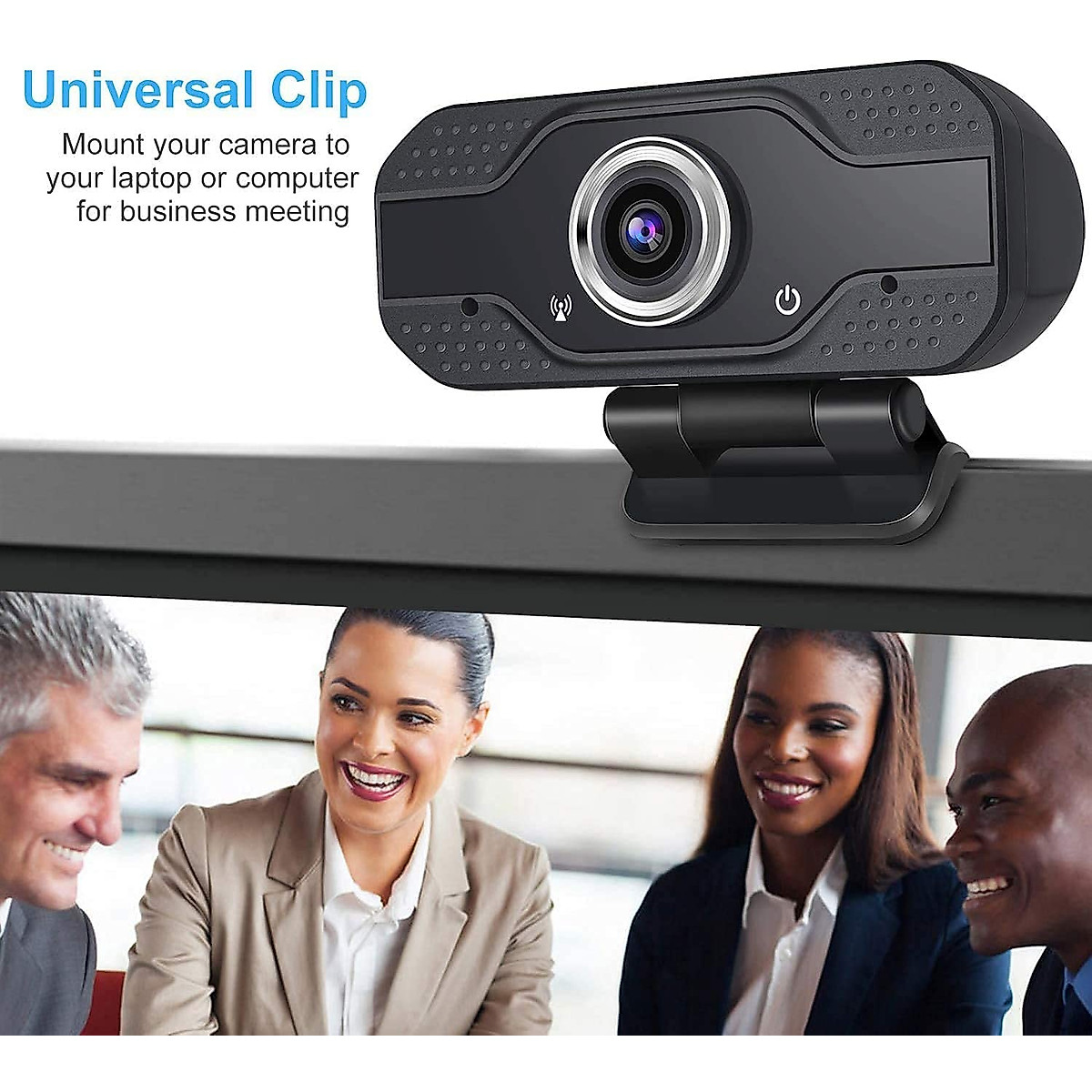 ZILINK FHD 1080P Webcam, Dual Stereo Microphone USB Webcam, Plug and Play, Privacy Cover, Widescreen and Light Correction PC Camera for Video Calls, Conference, Skype, YouTube, etc
