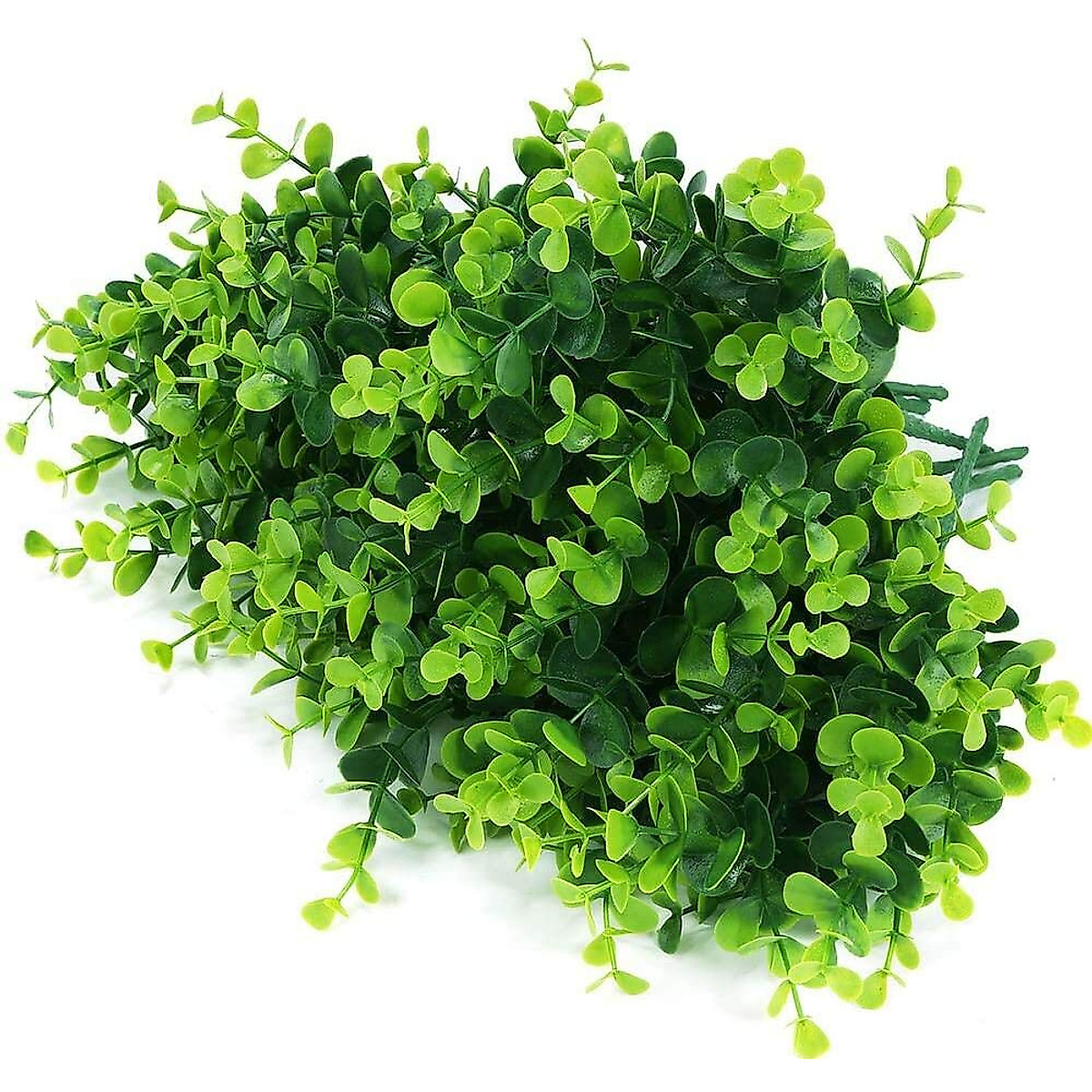 TEMCHY Artificial Plants Flowers Faux Boxwood Shrubs 6 Pack, Lifelike Fake Greenery Foliage with 42 Stems for Garden, Patio Yard, Wedding, Office and Farmhouse Indoor Outdoor Decor