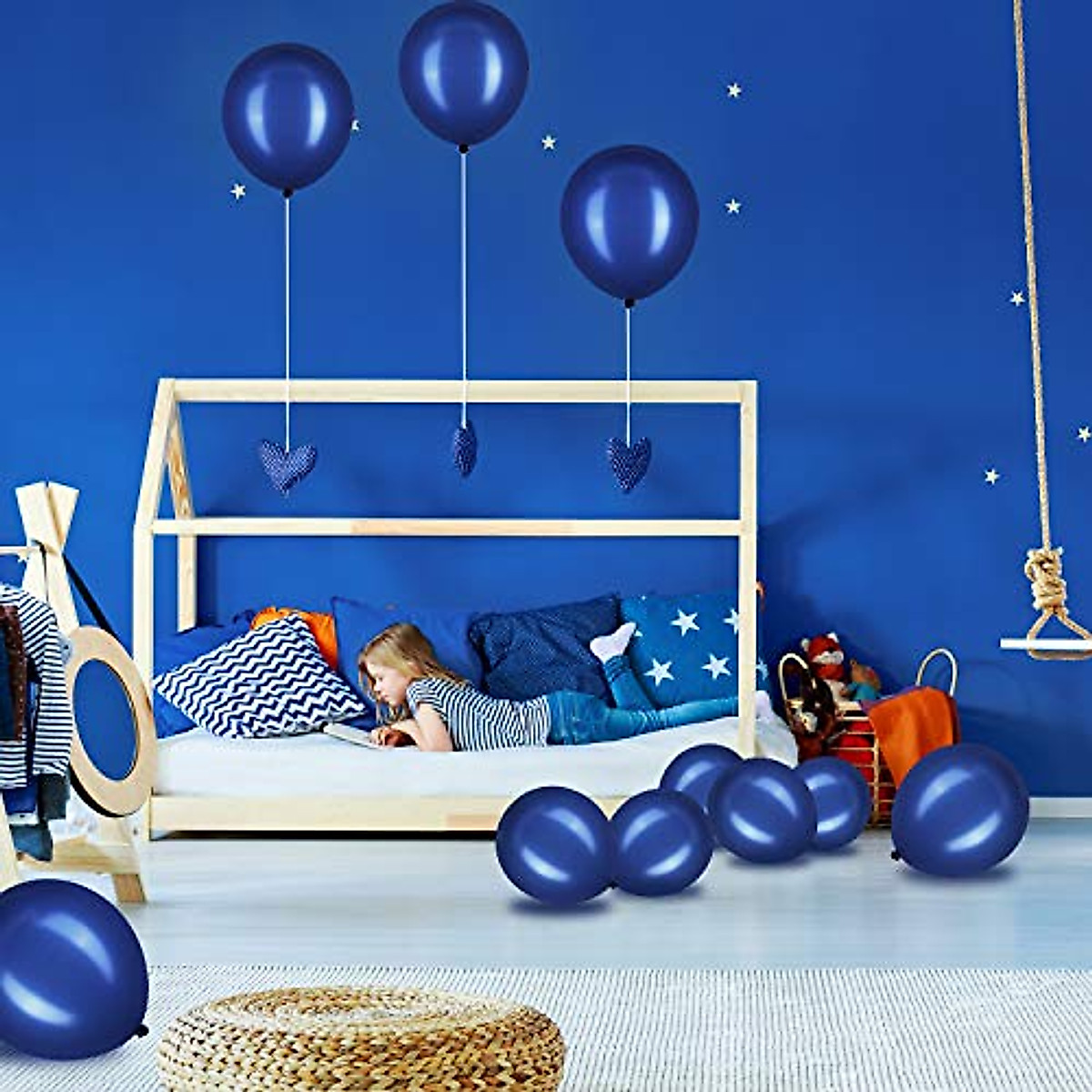 Navy Blue Balloons 100 Pack 10 Inch Party Balloons Navy Blue Latex Balloons for Weddings, Birthday Party, Bridal Shower, Party Decoration (Navy Blue, 10 Inch)