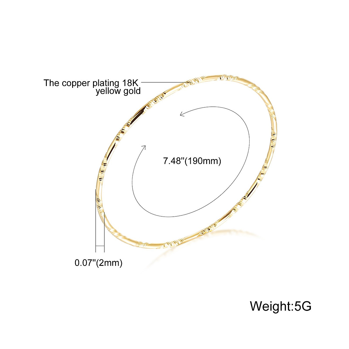 Jaline Jarlinwel 4 Sets Gold Tone Stainless Steel Multi Textured Round Bangle Bracelet Set For Women Girls