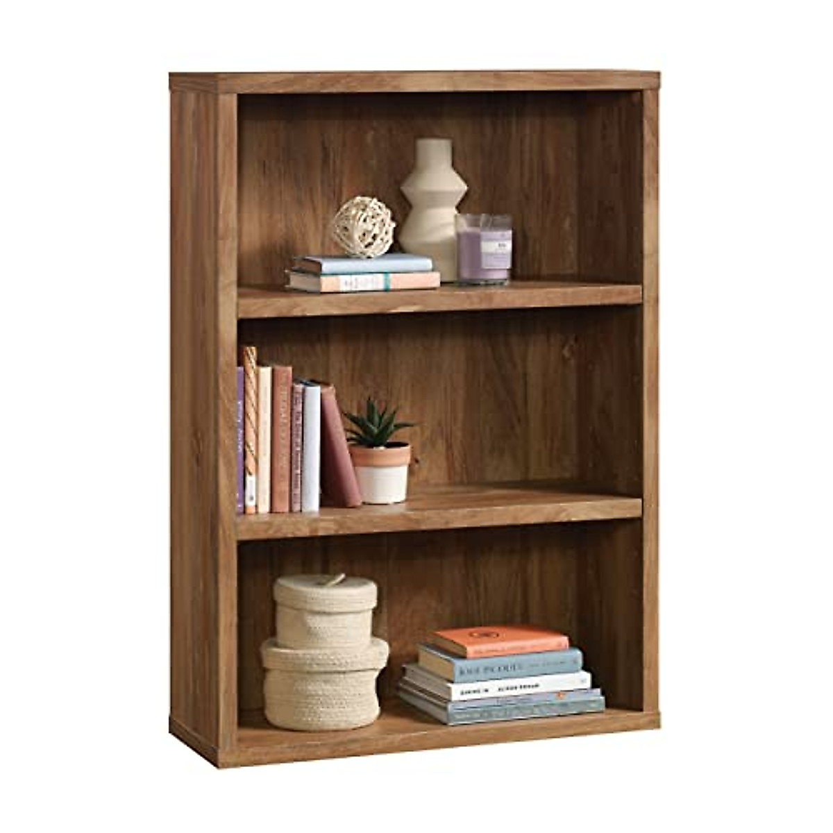 Sauder 3-Shelf Bookcase, Sindoori Mango Finish