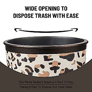 Popular Bath Waste Basket, Jezella Collection, Animal Print