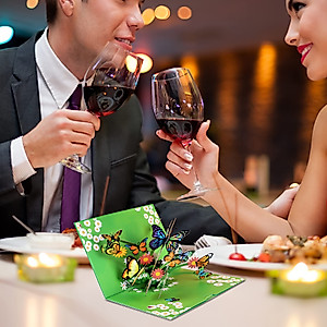 evron Pop Up Birthday Cards,3D Flower Butterfly Greeting Card,Thanksgiving,Thank You Cards,Butterfly Garden Pop Up Card,Christmas Card,Valentine's Day,with Lay Flat Display Widget&Envelopes(Butterfly)