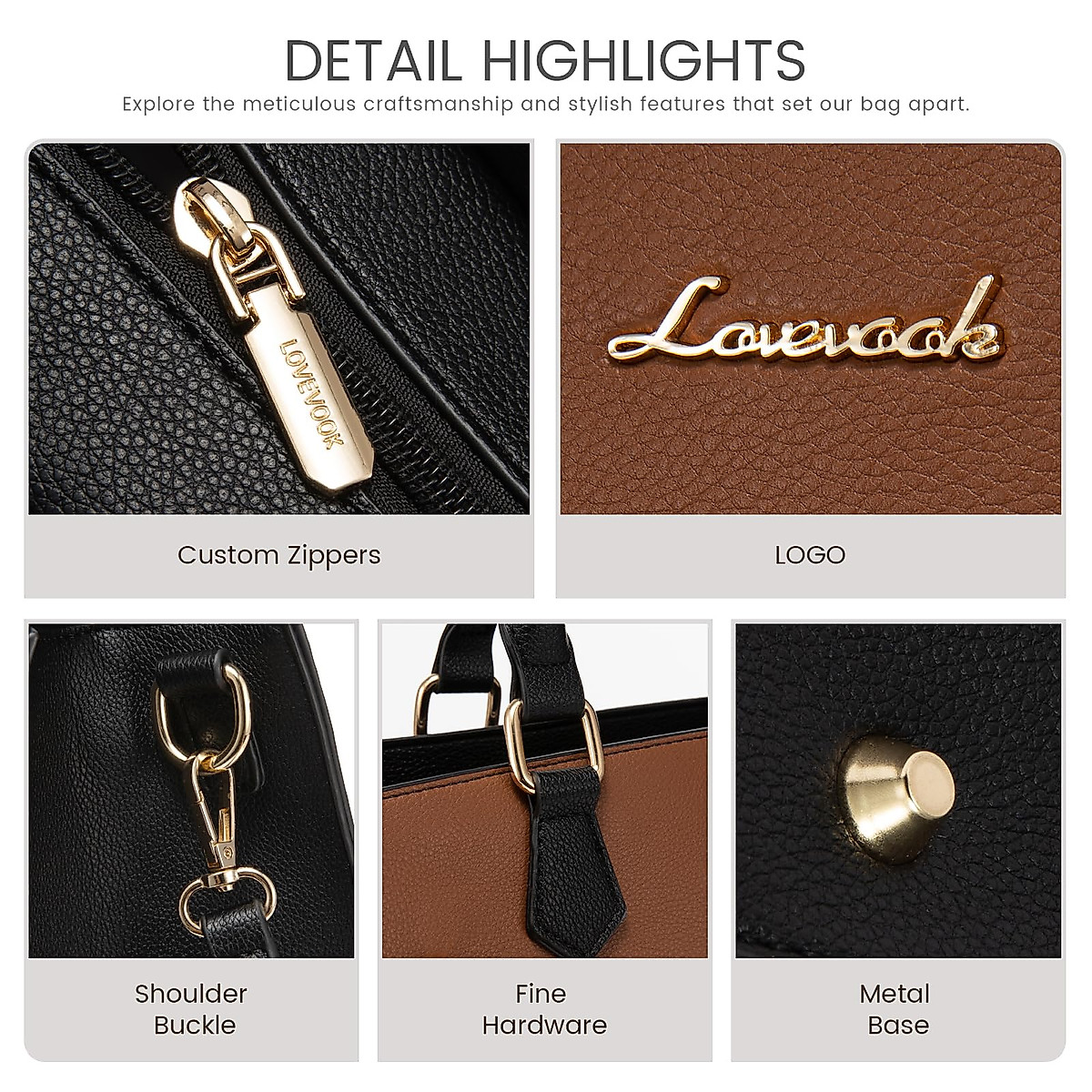 LOVEVOOK Purses for Women, Handbags for Women Tote Shoulder Bag Satchel and PU Leather Top Handle for ladies