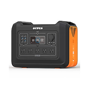 OUPES 2400W Portable Power Station, 2232Wh Solar Powered Generator w/ 5 AC Outlets (5000W Peak), Emergency LiFePO4 Battery Generator for Home Backup Outdoor Camping RV