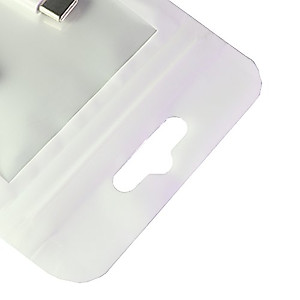 QQ Studio Round Top Clear Window PE Zip Top Seal Packaging Bag w/Hanghole (100PCS) (White/White, 7.5cm x 12cm (3.0"x4.7"))