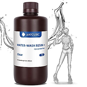 ANYCUBIC Wash Cure Machine Plus and Water Washable 3D Printer Resin (Clear, 1000g)