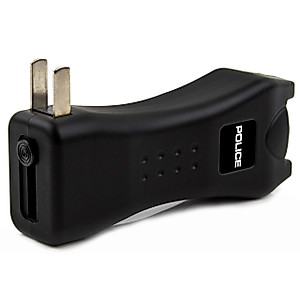 Police Stun Gun 618 - Mini Rechargeable with LED Flashlight, Black