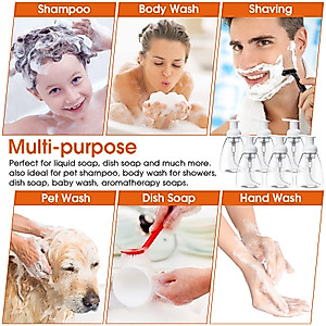 24 Pack 24 Pcs 8 oz Foaming Soap Dispenser Foaming Pump Bottle Pump Bottles Hand Soap Pump Foam Dispenser Bottle Plastic Press Bottles Empty Refillable Plastic Container for Liquid Soap Shampoo