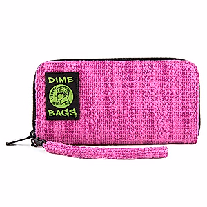 DIME BAGS Wristlet Wallet - RFID-Blocking Carrying Case with Secure Zipper and Wristlet Loop (Magenta)