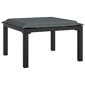 GuyAna 4 Piece Patio Set Dining Patio Furniture Set Outdoor Patio Furniture Set Patio Couches for Outdoor Furniture Black and Gray Poly Rattan