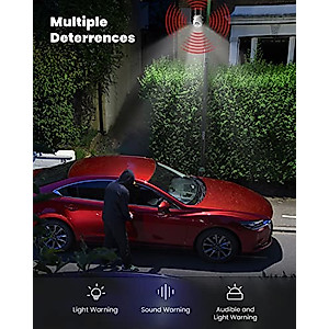 ieGeek Security Cameras Wireless Outdoor 2 Pack, 2K Outdoor Camera Wireless WiFi 360° PTZ Camera, Solar Security Camera with Spotlight/Siren/Motion Detection/3MP Color Night Vision, Works with Alexa