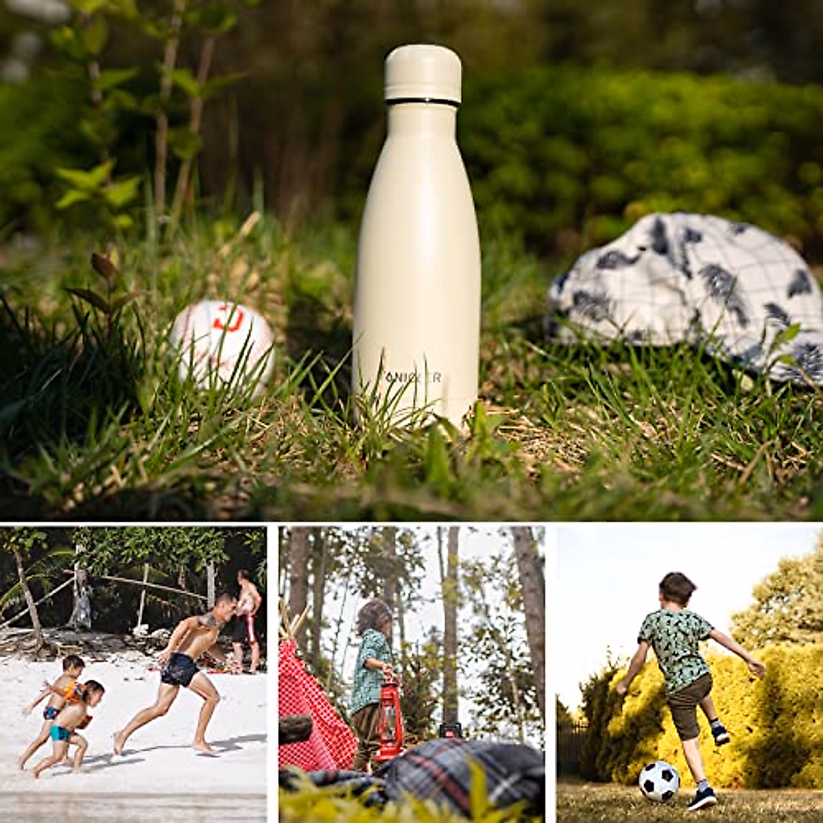 Insulated Water Bottle,YONICOER 12 OZ Double Walled Stainless Steel Metal Water Bottles, Vacuum Thermo Flasks for Daily Use, Sports, Gym, Travel,School