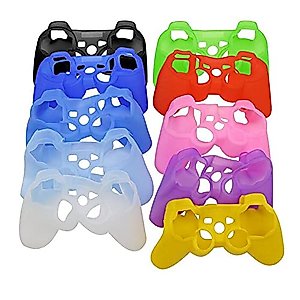 Melocyphia Silicone Soft Case Skin Cover Case for Sony PS3 Controller Gel Rubber Protective Case (Green)