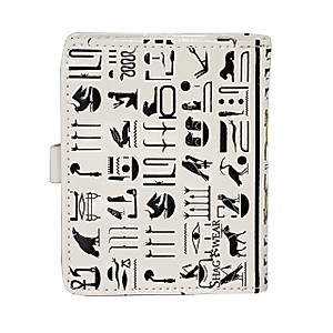 Shag Wear Egyptian Small Zipper Bi-Fold Women's Wallet (Cream)