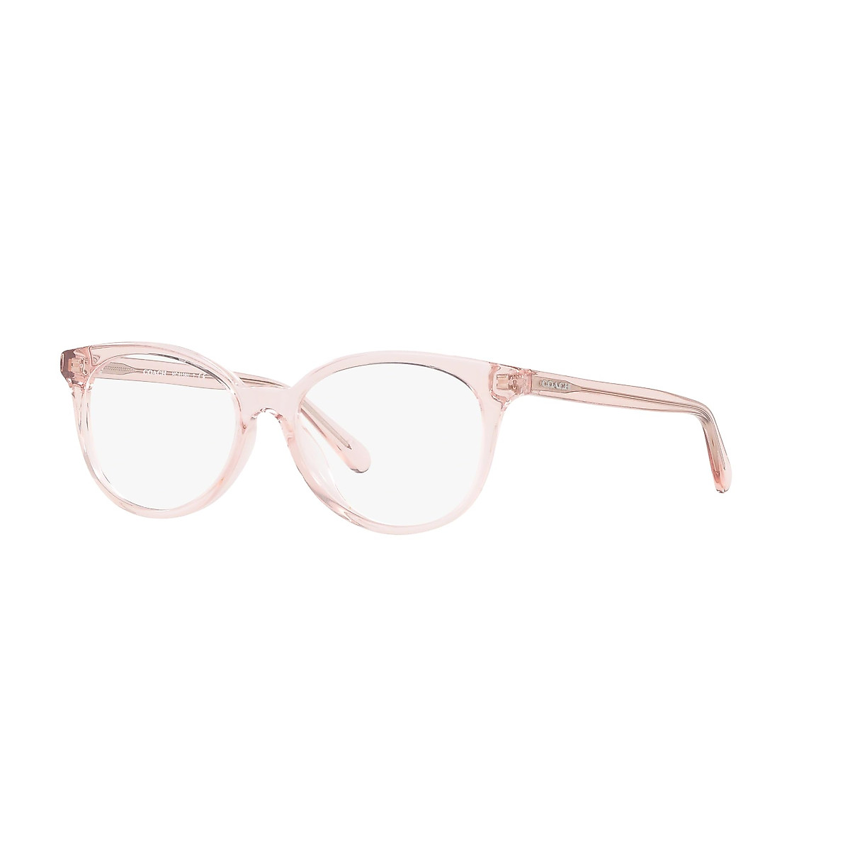 Coach HC6138U Universal Fit Prescription Eyewear Frames, Transparent Pink/Demo Lens, 52 mm