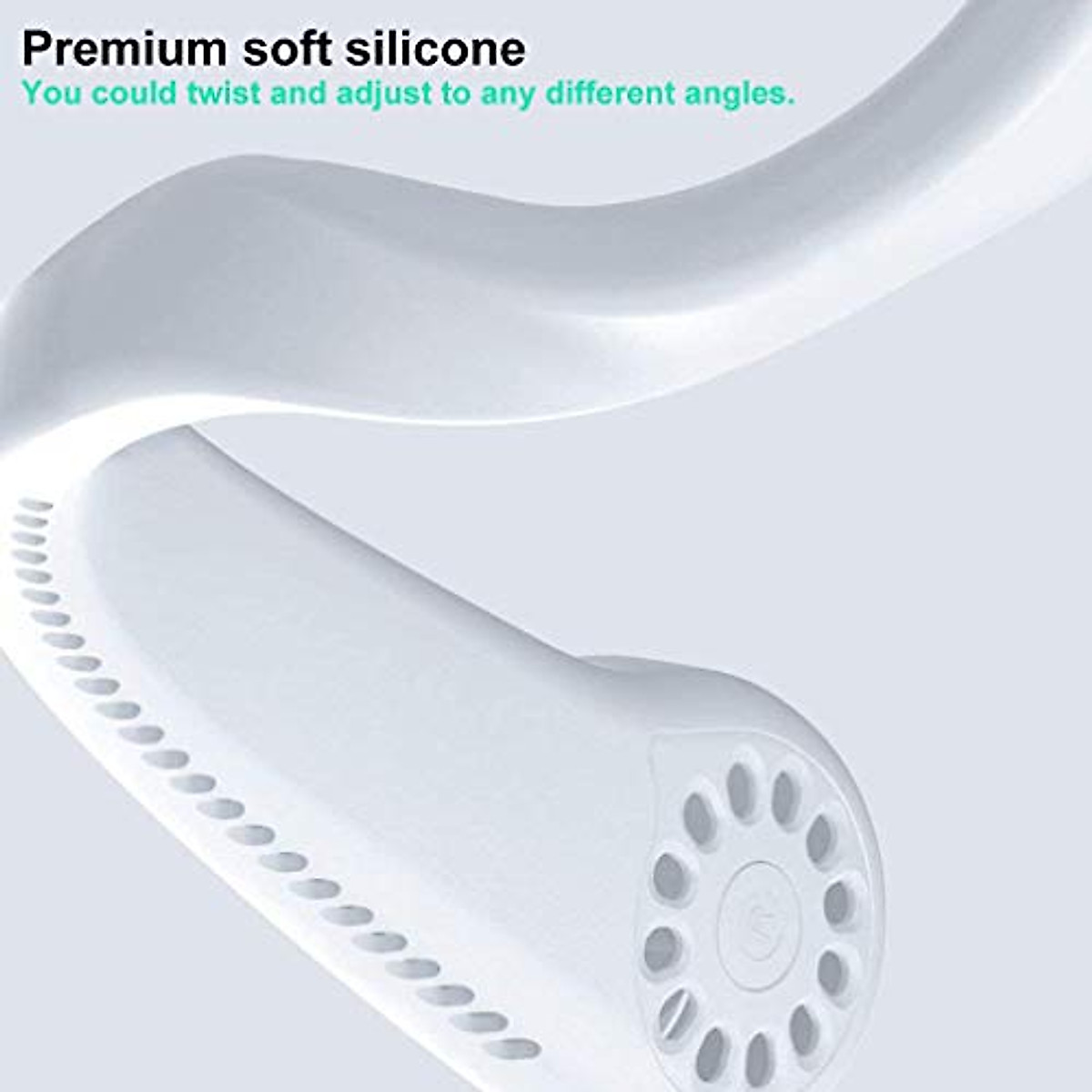 Personal Fans Portable, Upgraded Small Fan Necklace Rechargeable 1800Mah, Bladeless USB Fan Around Your Neck, Wearable Hands Free Sport Fan Quiet, 3-speed 6-hour Battery Life for Travel Sports Carry