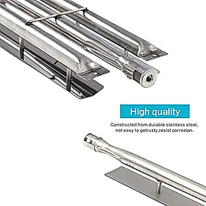 Zemibi Stainless Steel Burner Tube Replacement for Viking 316-911, VGBQ 30 in T Series, VGBQ 41 in T Series, VGBQ 53 in T Series, VGBQ030-2T, VGBQ300-2RT/E and Other Gas Grill Parts, SA548A (1-Pack) + SA538A (2-Pack)