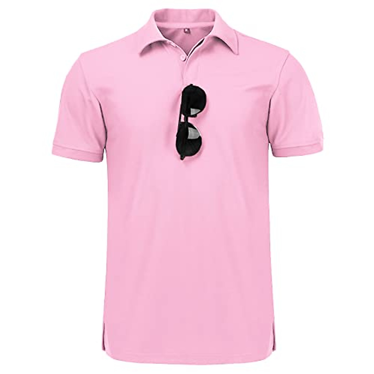 ZITY Mens Polo Shirt Short Sleeve Sports Golf Tennis T-Shirt 012-Pin 3XL Pink